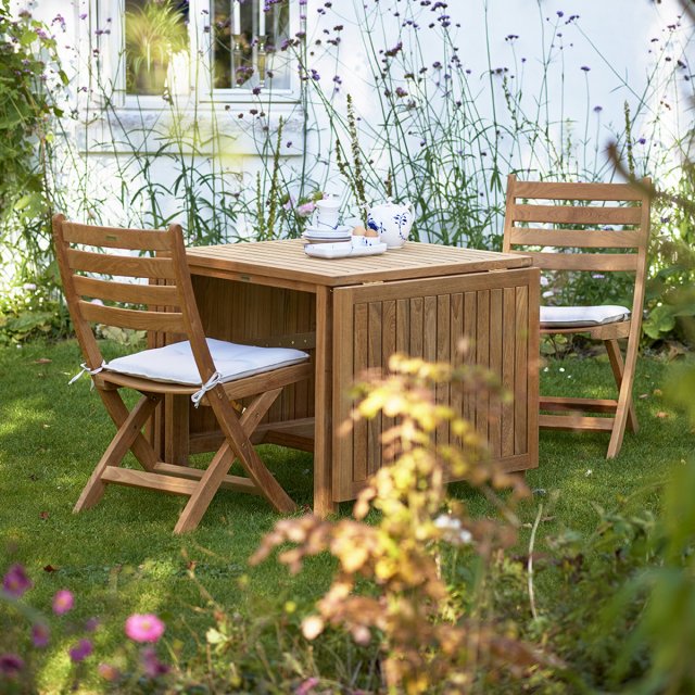 Klapbord i teak | Funktionelt klapbord til haven – Mandalay