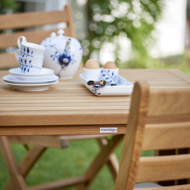 Klapbord i teak | Funktionelt klapbord til haven – Mandalay